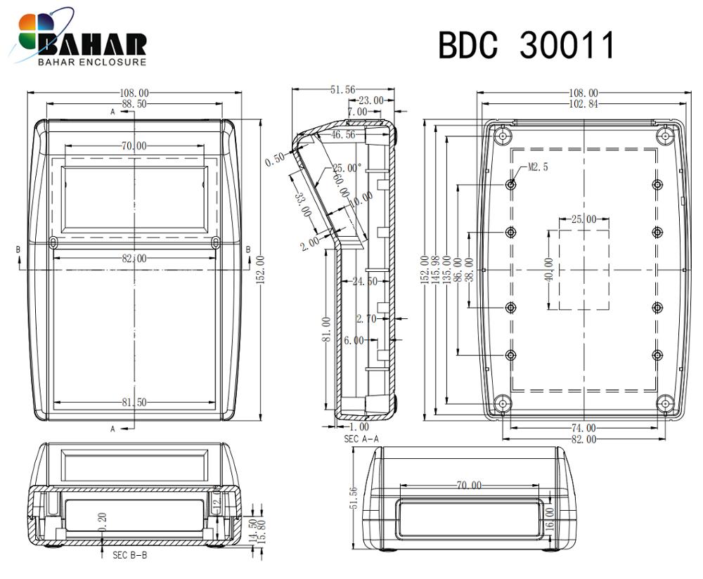 BAHAR plastic electronic project enclosure with wi... – Grandado