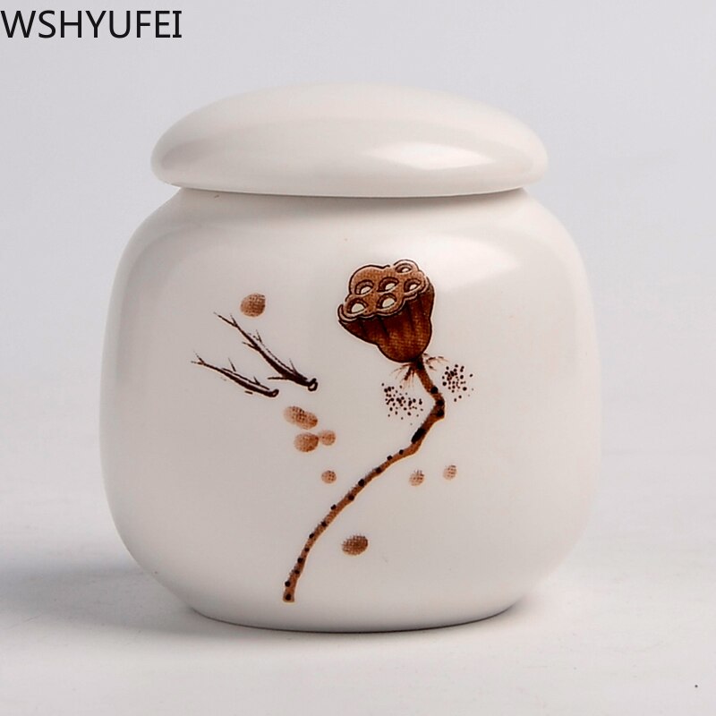 hand-painted tea cans retro ceramic stoneware tea ... – Vicedeal