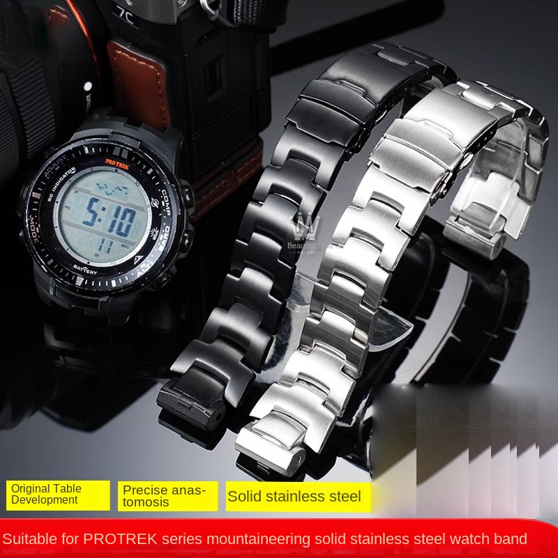 Stainles Steel Watch Strap For Casio Protrek PRW-3... – Vicedeal