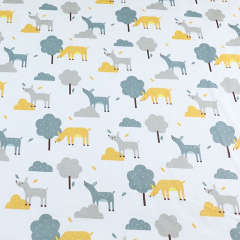 Printed Cartoon Animals 100% Cotton Fabric For Qui... – Vicedeal