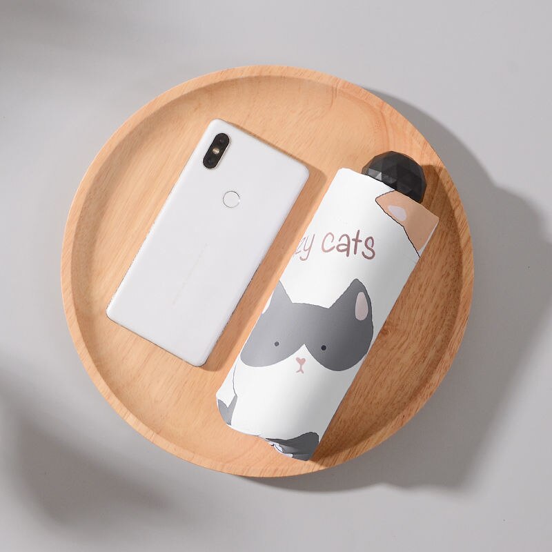 Cute Cat Mini and Automatic Umbrella 8 Ribs Windpr... – Grandado