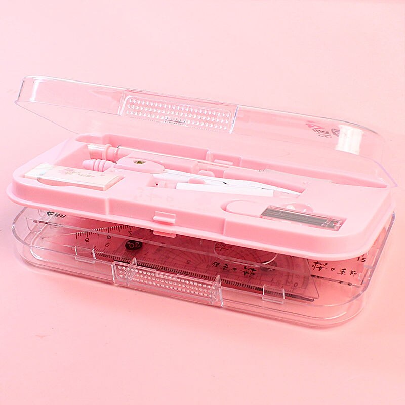 8pcs/set Compasses Ruler Stationery Set Math Geome... – Vicedeal