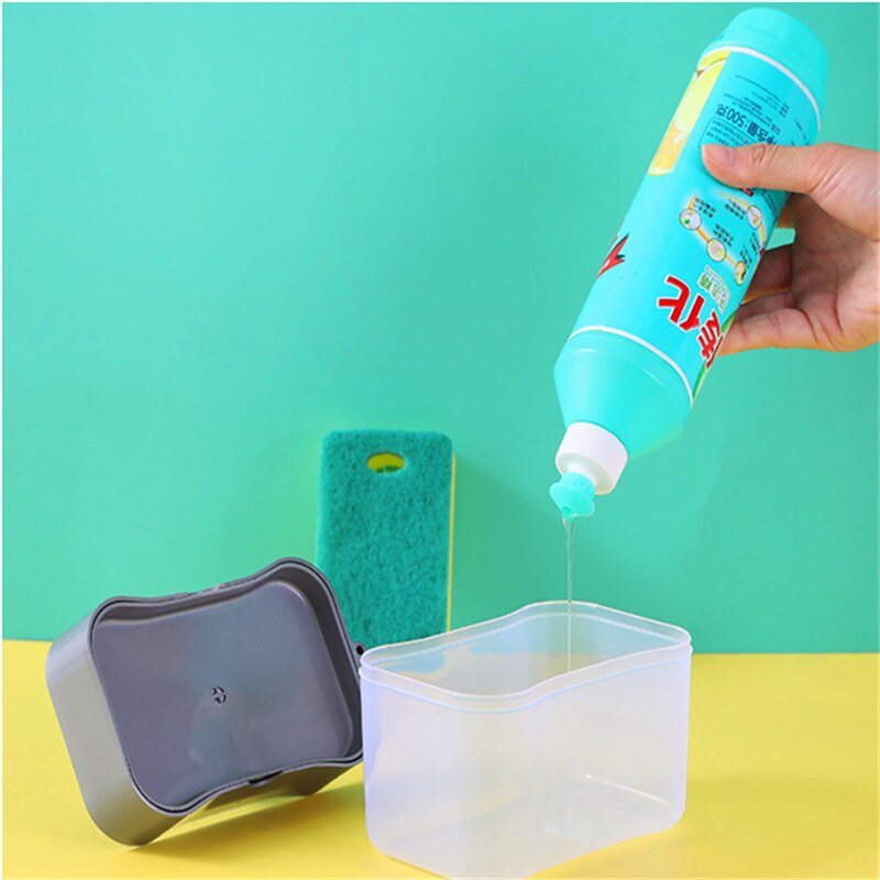 2-in-1 Soap Pump Dispenser With Sponge Holder Liqu... – Vicedeal
