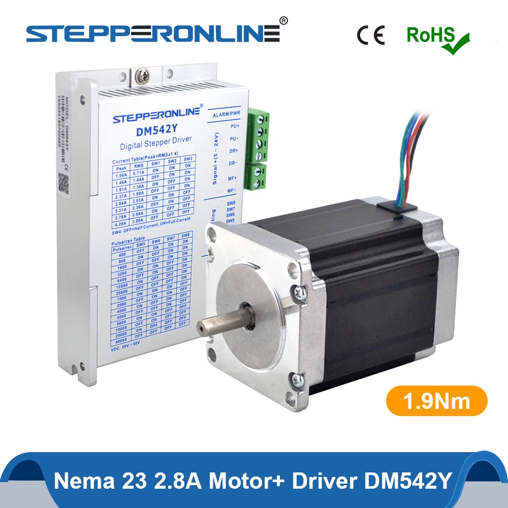 Stepperonline 1.9Nm Nema 23 Stappenmotor Kit 2.8A ... – Vicedeal