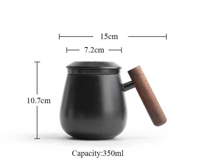 TANGPIN ceramic tea mugs travel mug with filter ce... – Grandado
