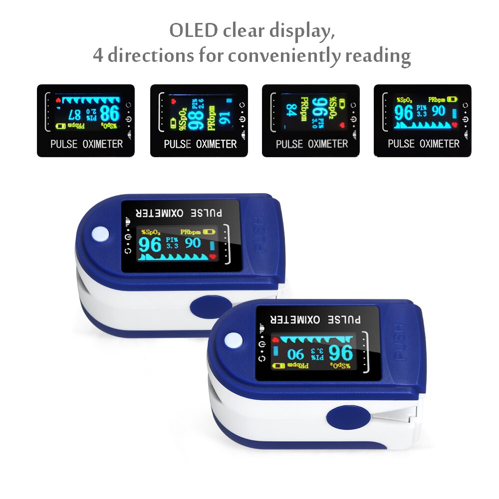 Fingertip Pulse Oximeter Blood Oxygen Saturation &... – Grandado
