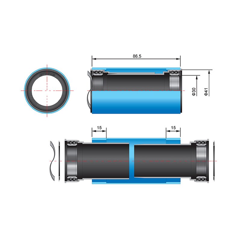 FSA BB86/386 EL230 Road Bike Press-Fit Bottom Brac... – Grandado