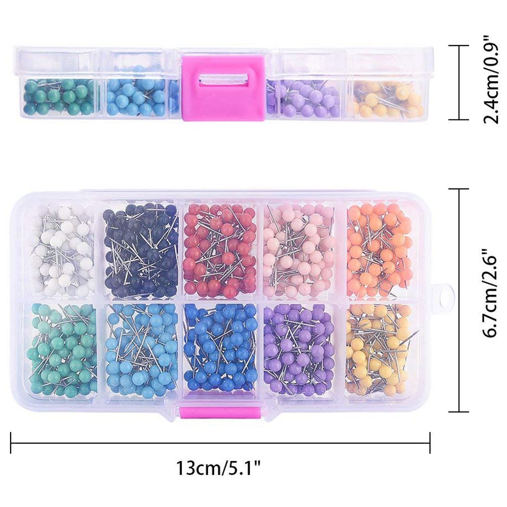 1000 Pieces 1/8 inch Map Push Pins Map Tacks with ... – Grandado