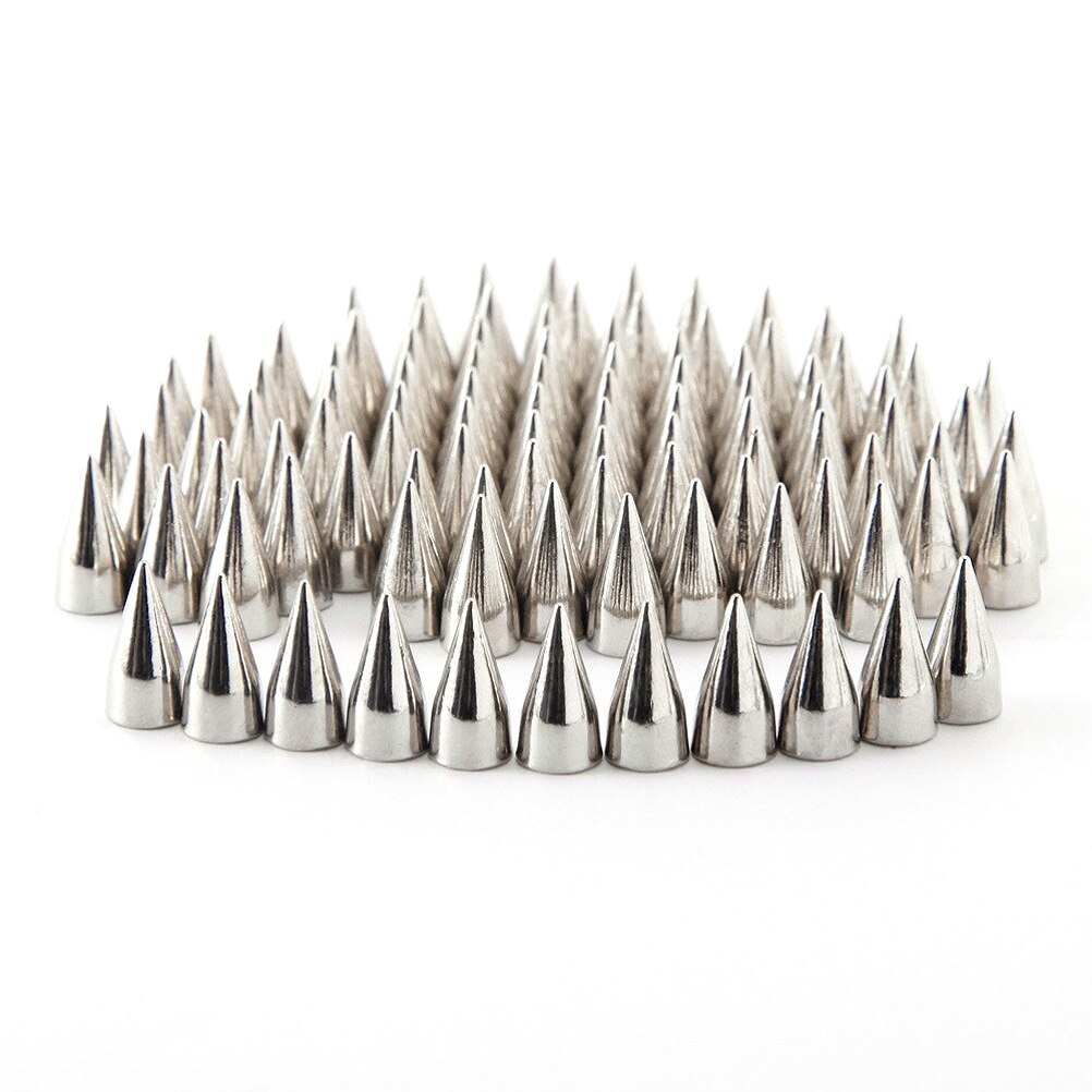100pcs 7*9mm Metal Cone Spikes Screwback Studs DIY... – Vicedeal