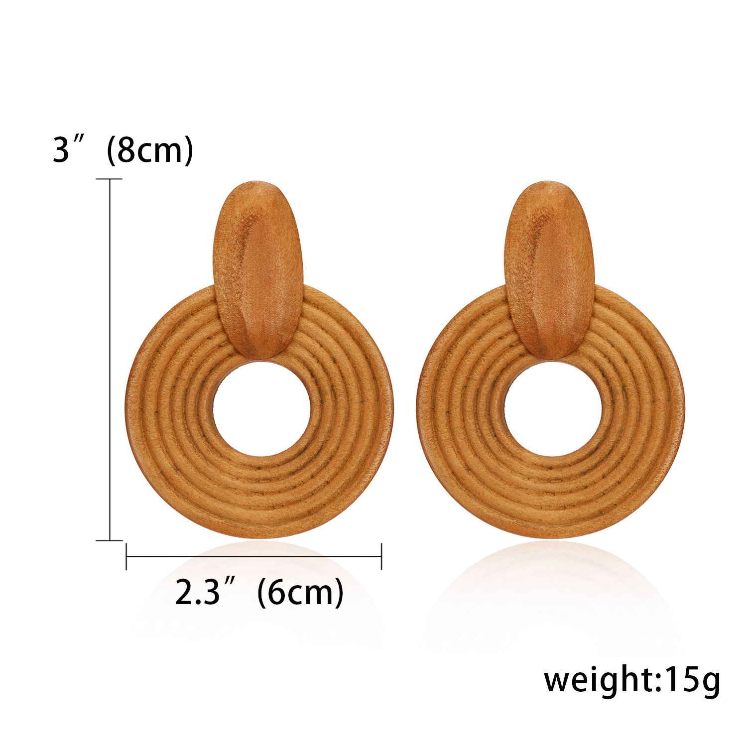 6 Styles Ethnic Geometric Big Wooden Earrings For ... – Grandado