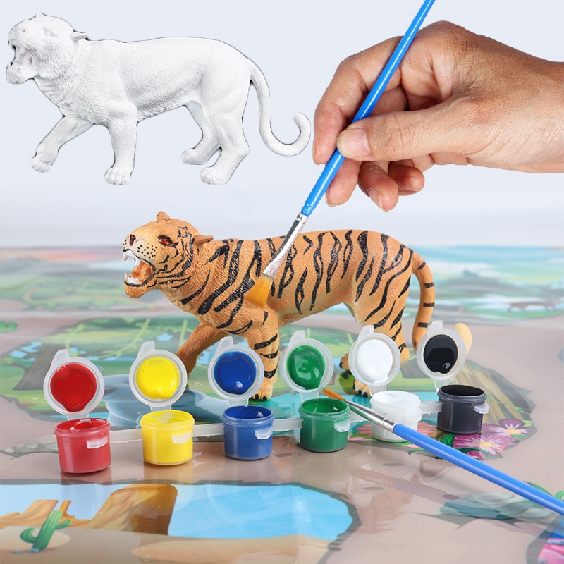 Kids DIY Art and Craft Coloring Wild Animals Lion ... – Vicedeal