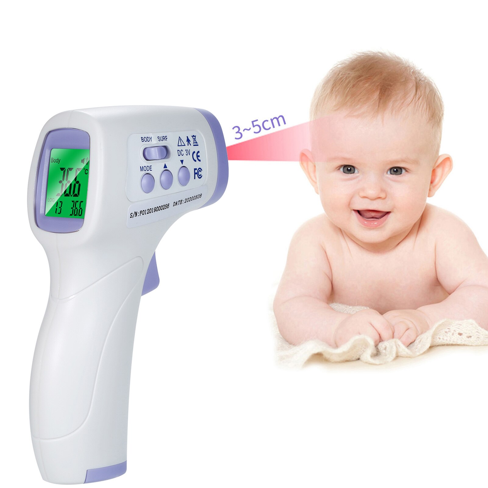 Multifunction Thermometer Three-color Backlit Disp... – Grandado