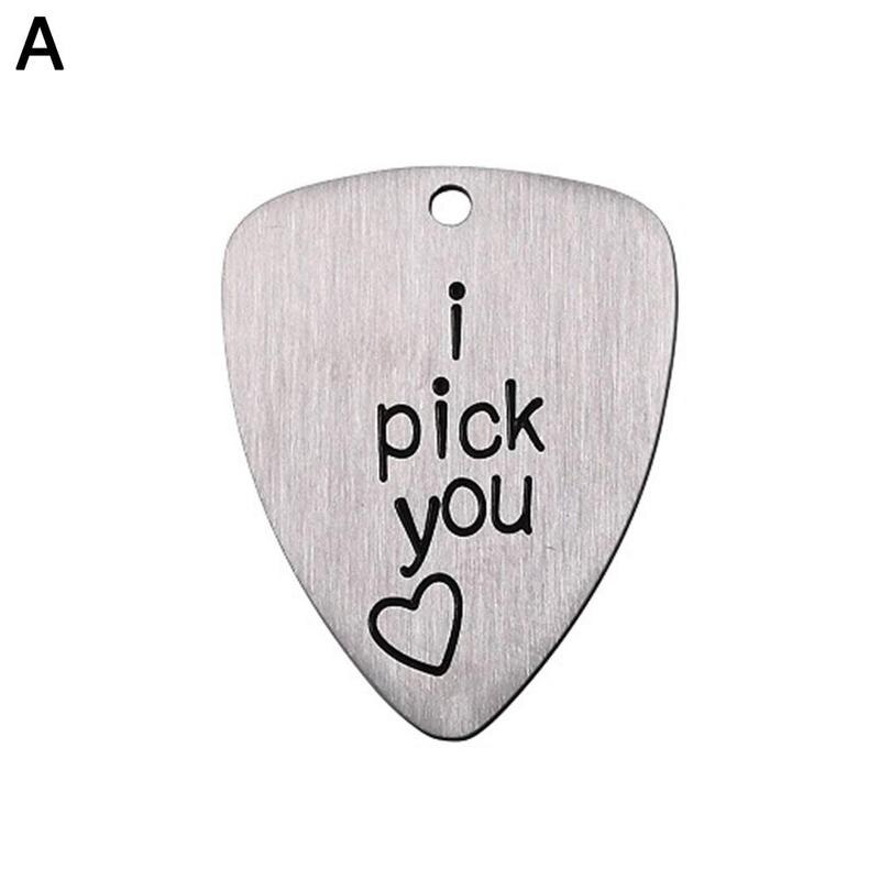 Steel Carved Guitar Pick I Pick You Letter & F... – Vicedeal