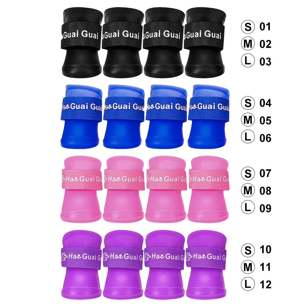 Pets Dog Rain Shoes Boots For Dogs Booties Rubber ... – Vicedeal