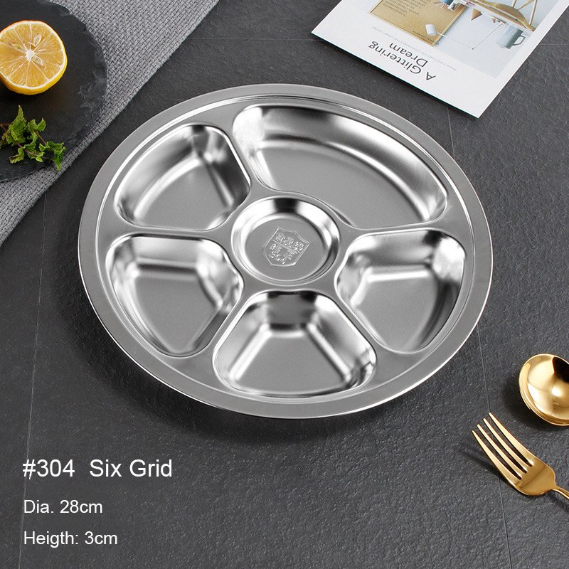 304 Stainless Steel Plate Kindergarten Plate Schoo... – Grandado