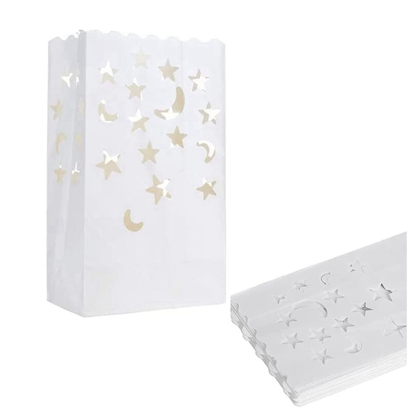 50Pcs White Luminary Candle Bags Special Lantern L... – Grandado