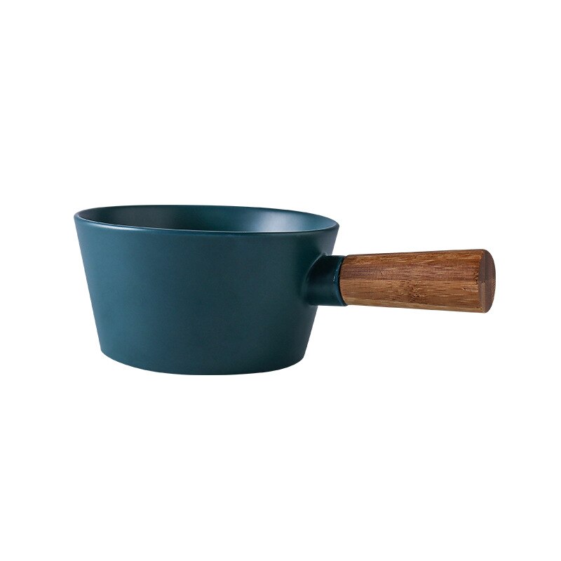 Bamboo Handle Salad Bowl Pasta Bowl Western Fruit ... – Grandado