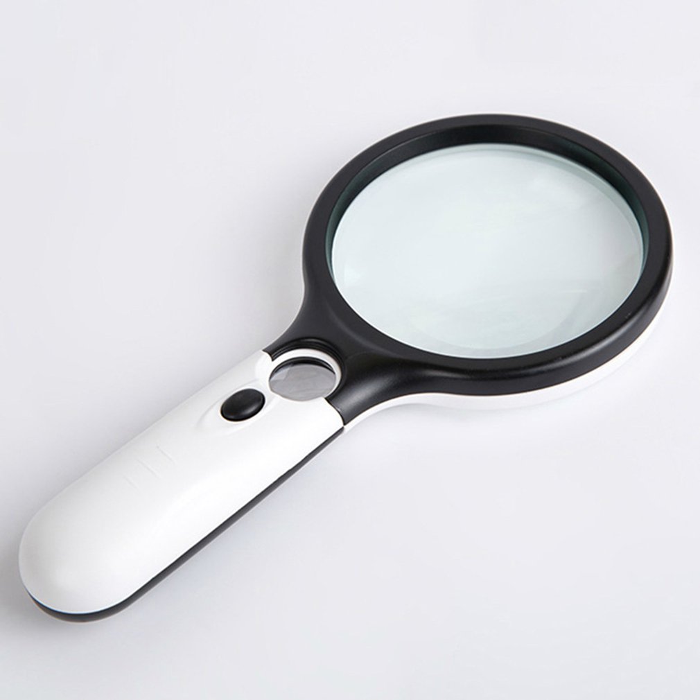 Handheld 3X 45X Illuminated Magnifier 3 LED ABS Bo... – Vicedeal