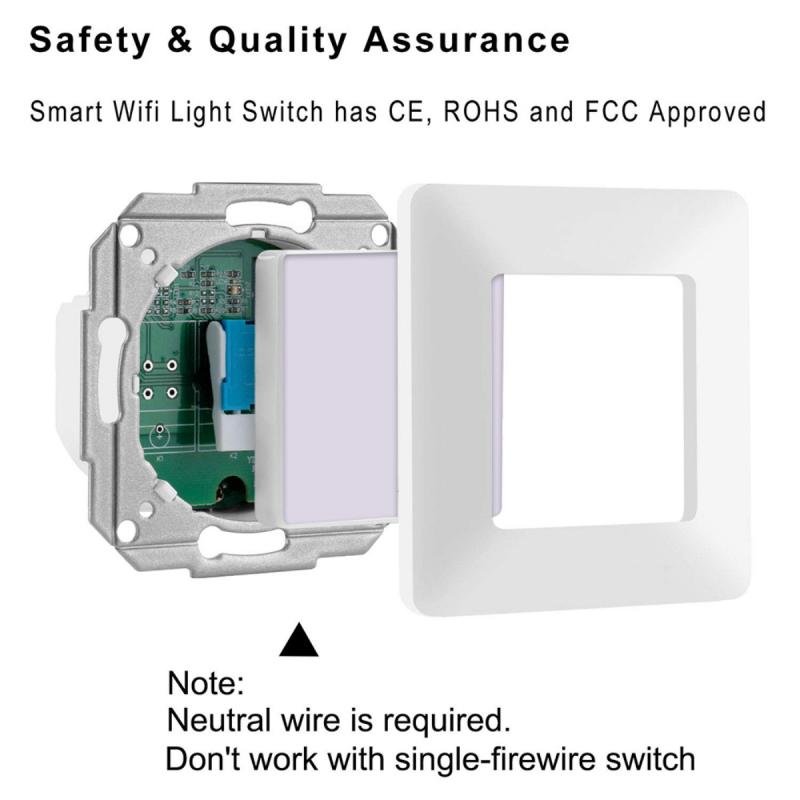 2.4G WiFi Smart Light Switch Glass Panel Touch Swi... – Grandado