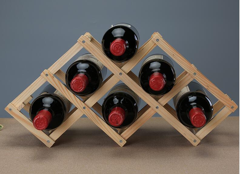 Estante de madera para vino tinto, soporte para bo... – Grandado