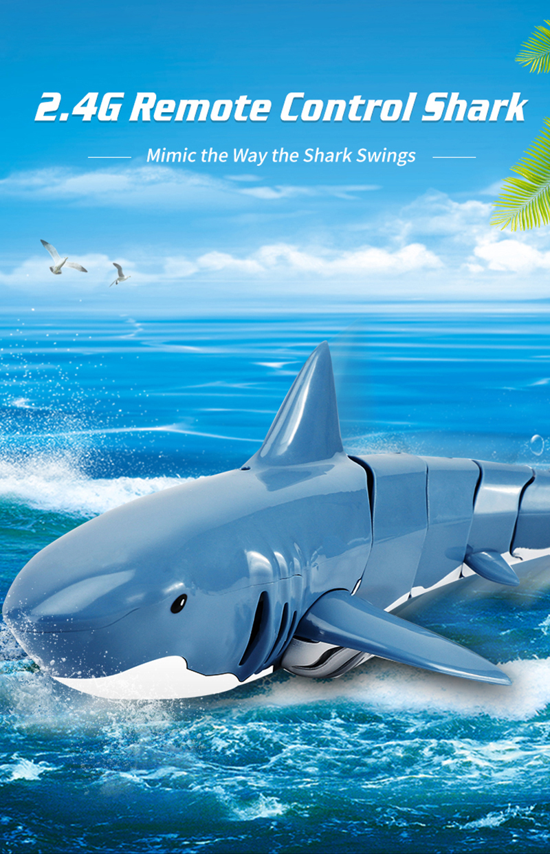 RC Shark 2.4G 4Way Remote Control Waterproof Toys ... – Grandado