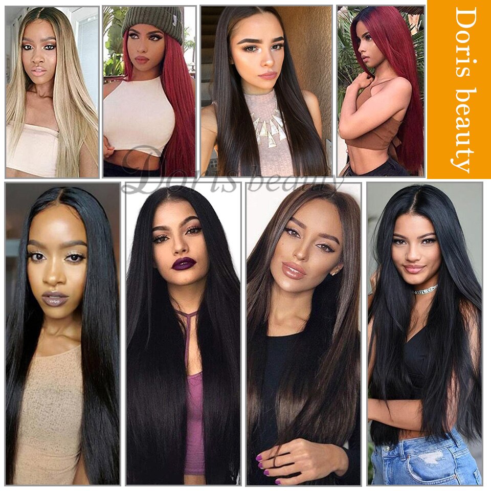 Doris Beauty Wigs Long Straight Middle Part Lace W... – Grandado