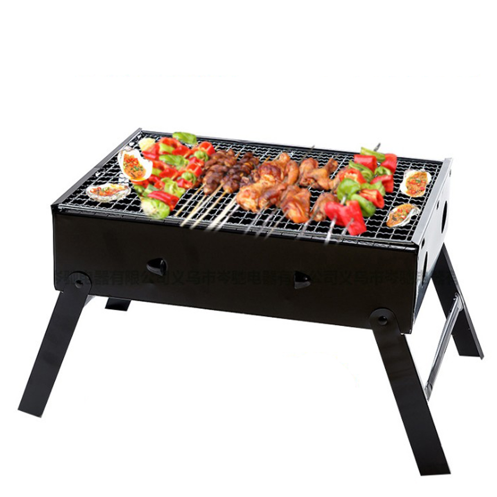 Portable Charcoal BBQ Grill Folding Barbecue Shish... – Grandado
