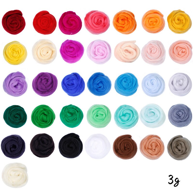 36 Colors 3g 66S Pure Australian Wool Mixed-color ... – Grandado