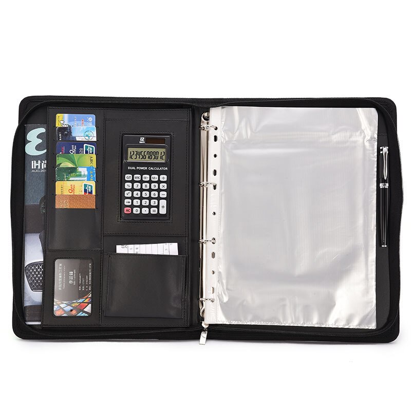 A4 Leather Document Bag Filing Products Organizer ... – Vicedeal