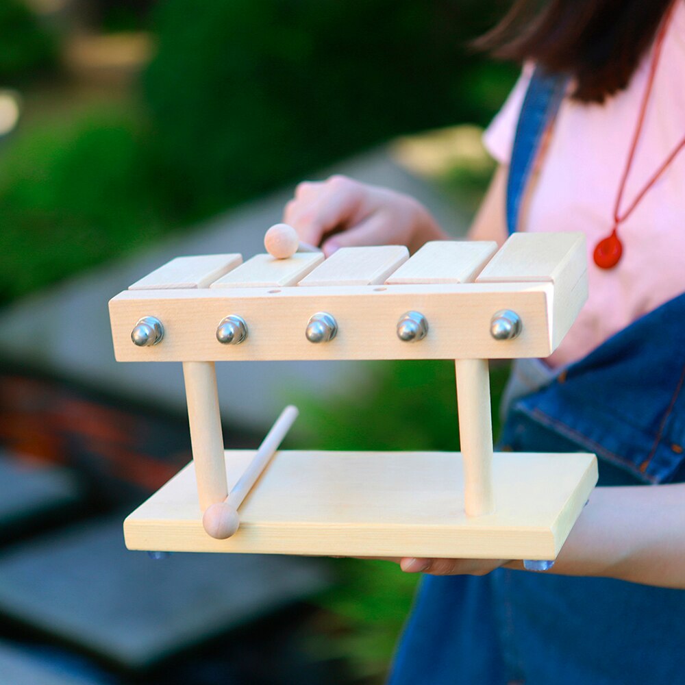 Orff Muziekinstrumenten Houten Muyu Klepel 5 Tone ... – Vicedeal