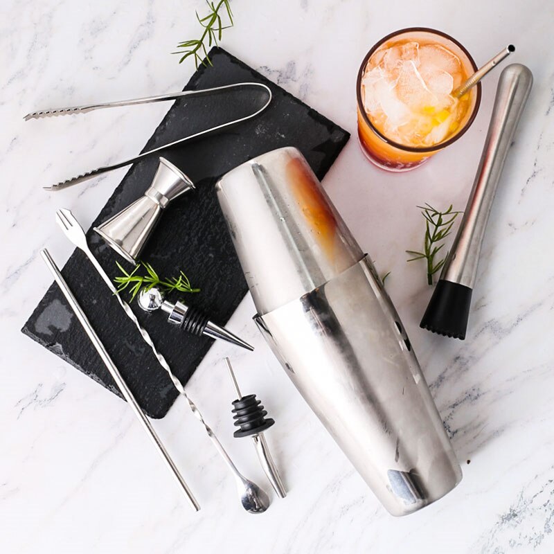 Cocktail Shaker Bar Set Plactic & Hout Houder ... – Vicedeal