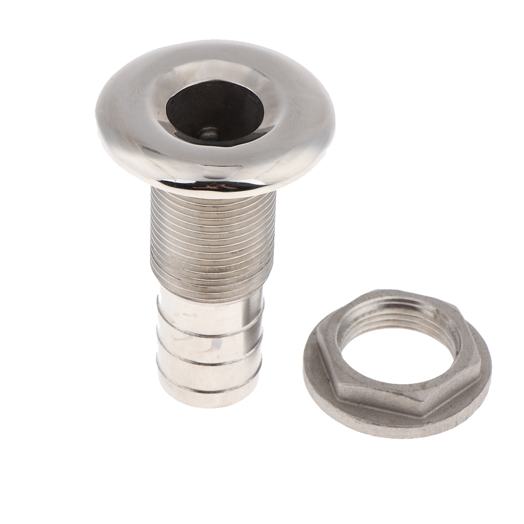 Boat Thru Hull Fitting / Drain 1 inch Hose Barb Fu... – Grandado