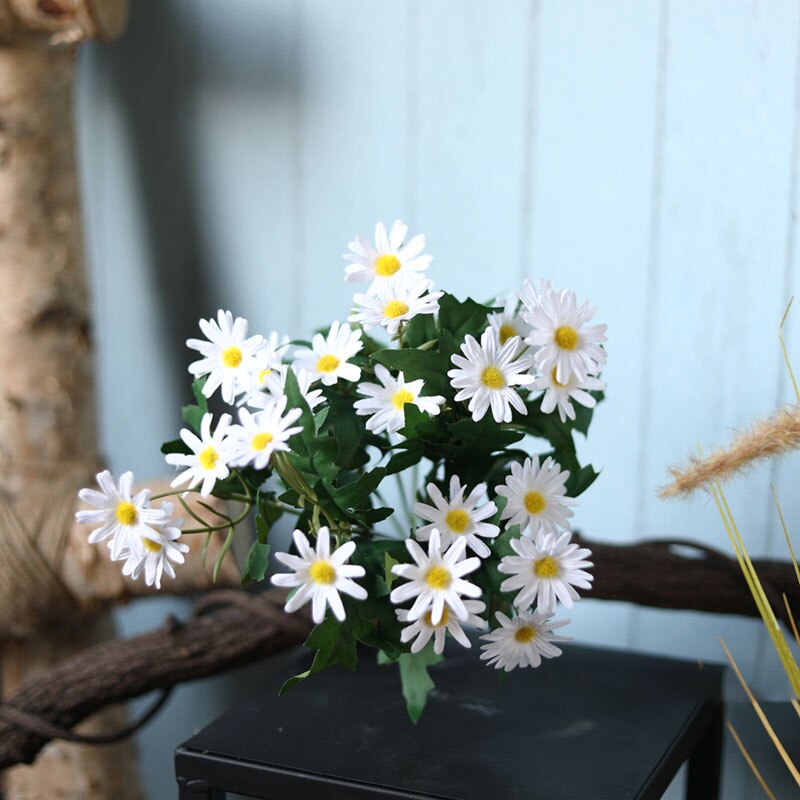 yumai 9 Fork 35 cm Daisy Flower Bouquet Silk Gerbe... – Grandado
