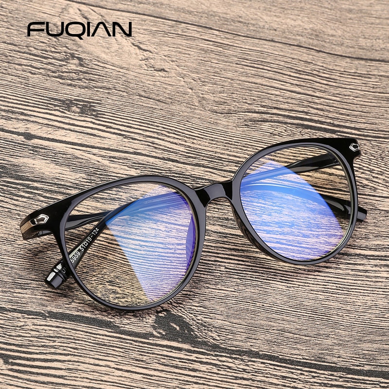 Fuqian Transparante Ronde Glazen Frame Vrouwen Man... – Grandado