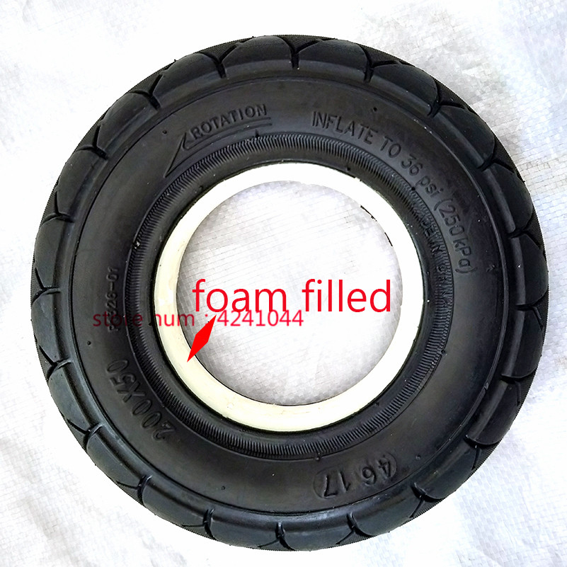 Solid Tubeless Tire 200 x 50 (8x2) solid/foam fill... – Vicedeal