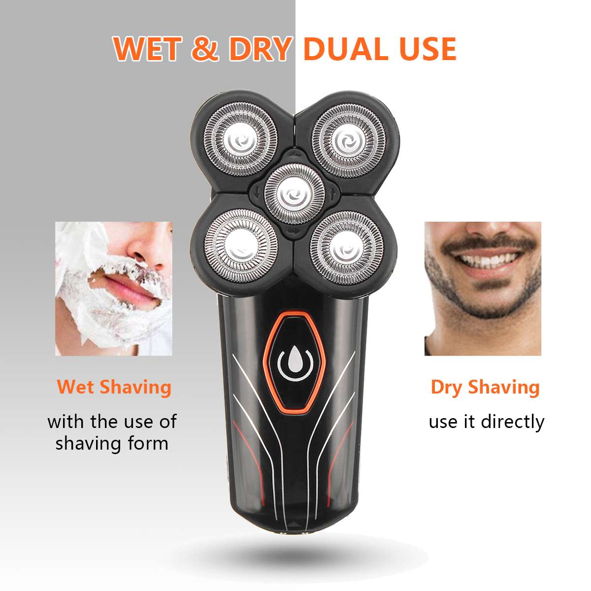 Waterproof USB Rechargeable Electric Shaver 5 Floa... – Grandado