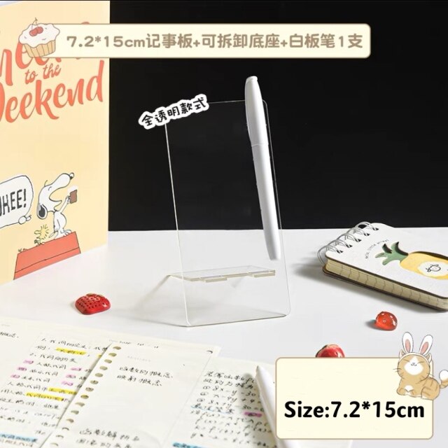 Transparent Acrylic Erasable Message Memo Board Mu... – Vicedeal