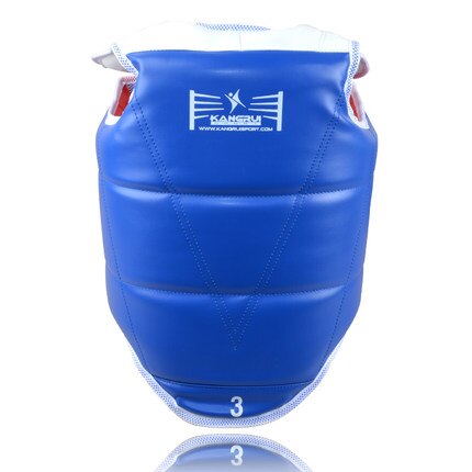 Top grade pu leather MMA chest guard blue Red arti... – Grandado