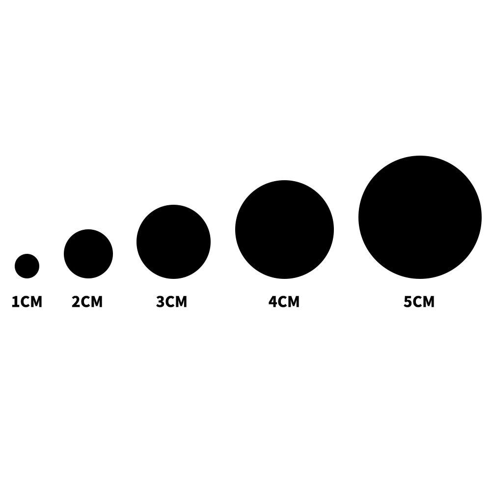 300 Pcs Round Black Stickers Seal Labels 1-5 Cm Se... – Grandado