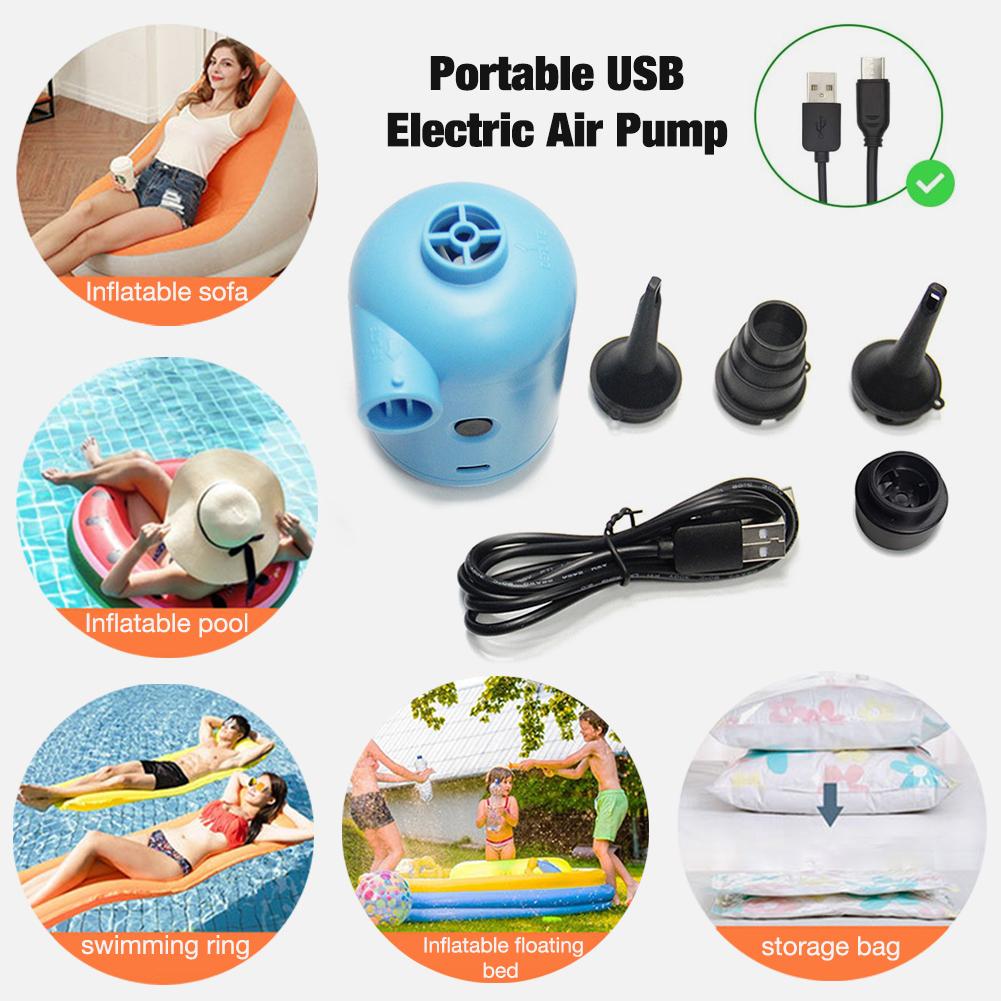 USB Electric Air Pump With 3 Nozzles Air Pump Air ... – Grandado