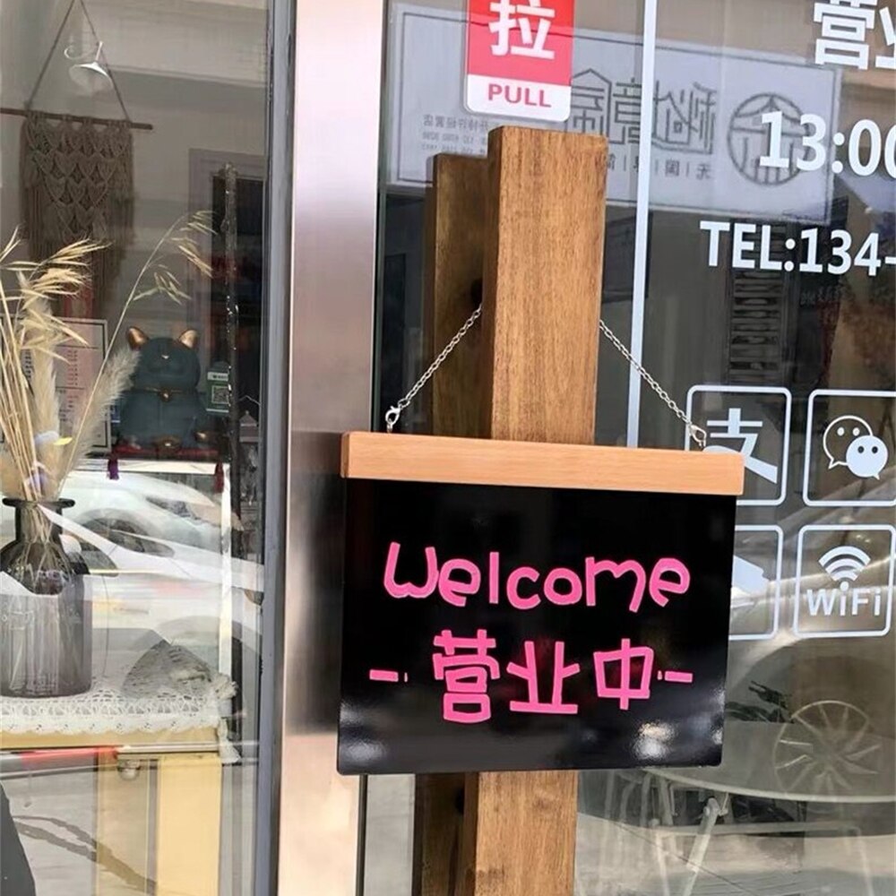 A4 Diy Chalkboard Wooden Door Notice Sign Name Pla... – Grandado