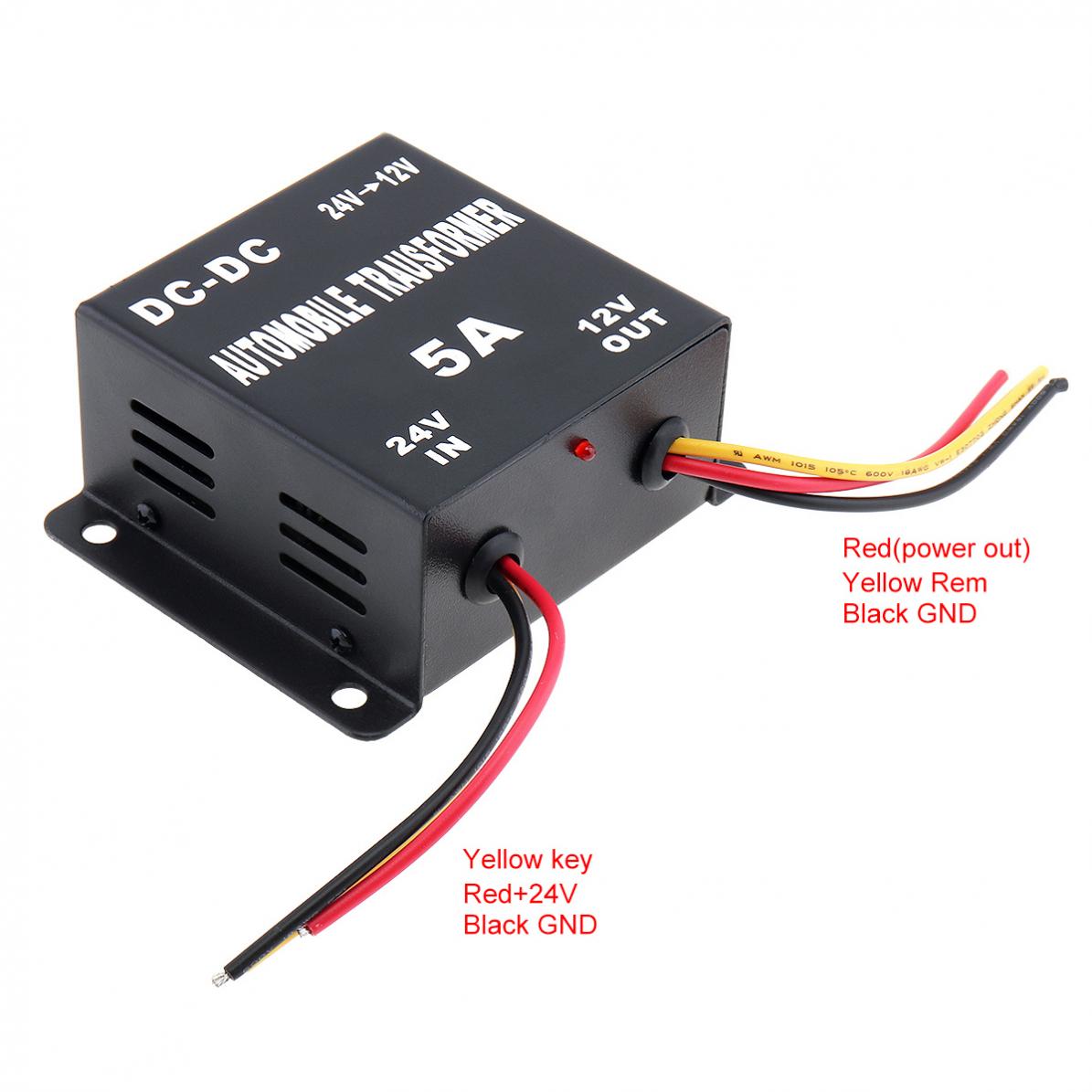 5A 60W DC 24V to 12V Power Converter Electric Inve... – Grandado