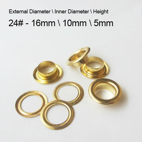 500pcs brass grommets eyelets 16*10*5mm gold color... – Vicedeal