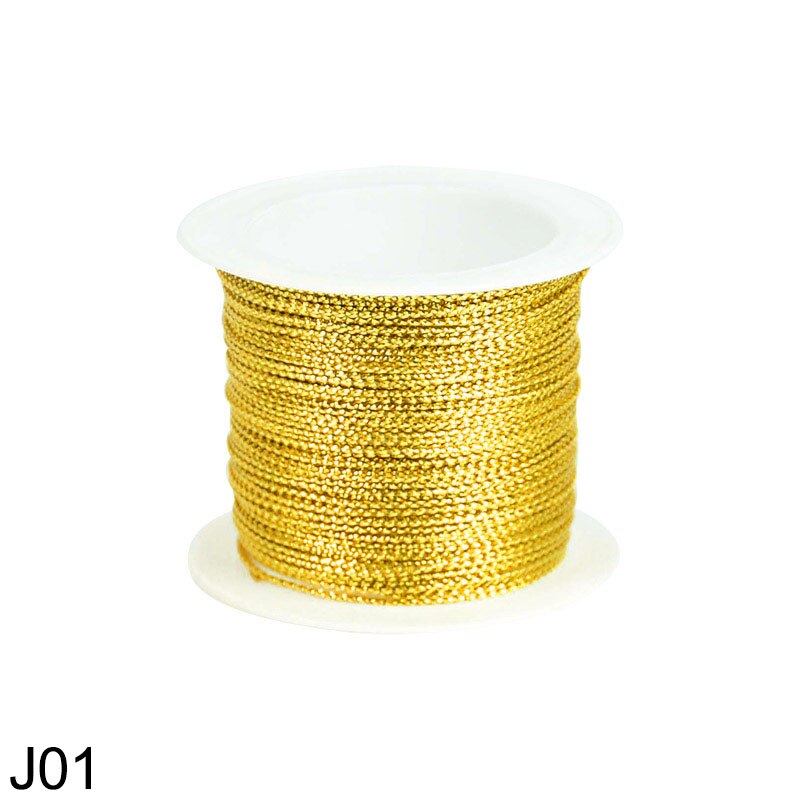 20M 1Mm Goud/Zilver/Rode Koord Handelsmerk Sierade... – Grandado