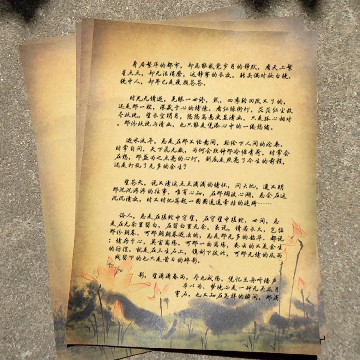 48 Sheets Assorted Style Chinese Vintage Retro Kra... – Vicedeal