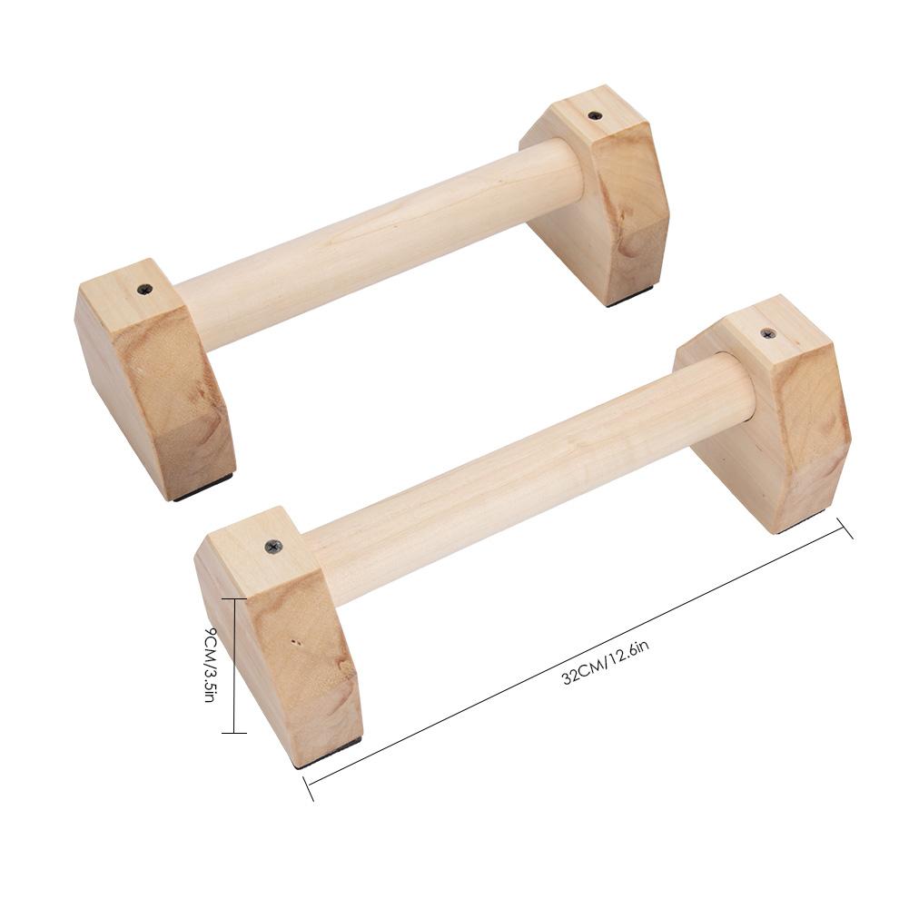 H Shaped Wooden Push-up Stands Bars Sport Gym Cali... – Grandado