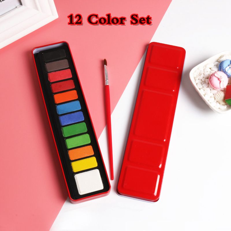12/18/24 Colors Solid Water Color Paint Set Metal ... – Grandado