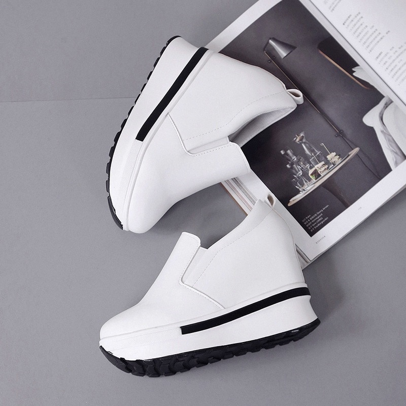 8cm hoge hakken sneakers met hoge zool dames sneak... – Vicedeal