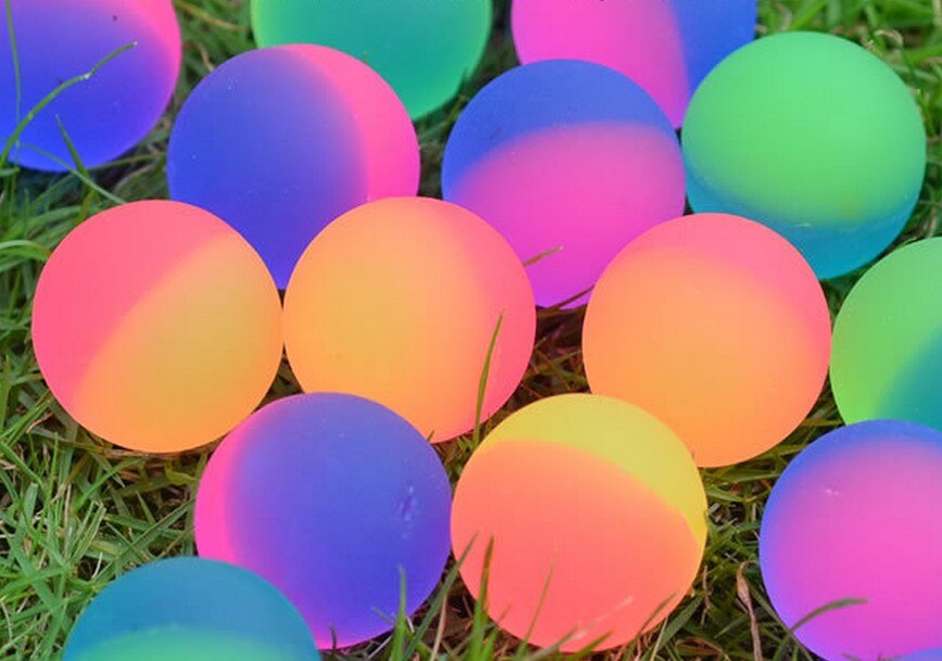 20pc/set Luminous Bouncing Ball Colored Rubber Kid... – Vicedeal