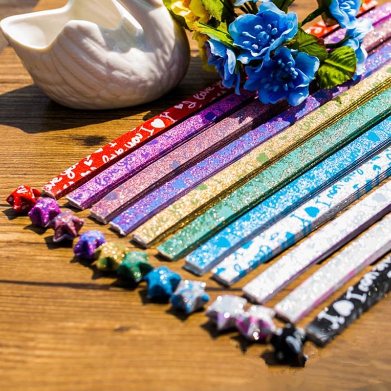 140pcs Lucky Star Paper Origami Folded Star Paper ... – Grandado